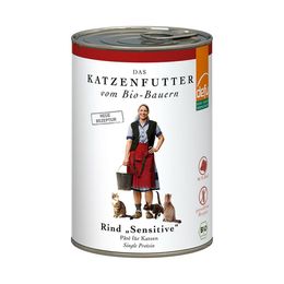 Defu Bio-Rind Sensitive Pate Katzen-Nassfutter Bio 12x410g