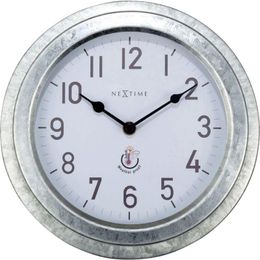 Nextime - Außenwanduhr Poppy ø 22 cm silber Wanduhren