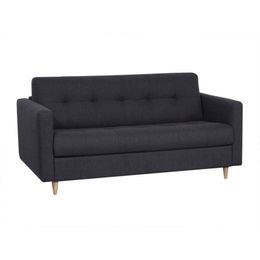 Vente-unique - Schlafsofa mit Matratze 3-Sitzer - Stoff - Anthrazit - ganoa