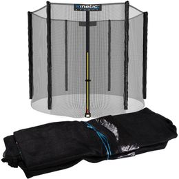 Kinetic Sports - Trampolin Sicherheitsnetz - Ersatznetz mit Reißverschluss und Sicherheitsclips, Schutznetz, UV-beständig - ø 183 cm, für 6