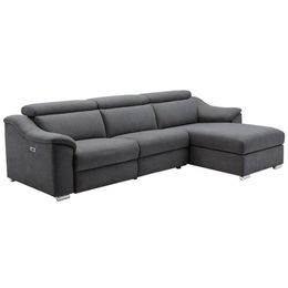 Ecksofa mit elektrischer Relaxfunktion PEDRERA - Stoff - Anthrazit - Ecke rechts