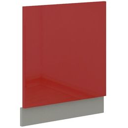 Frontblende Geschirrspüler integriert 60 cm Rot Hochglanz Küche Rose Bianca