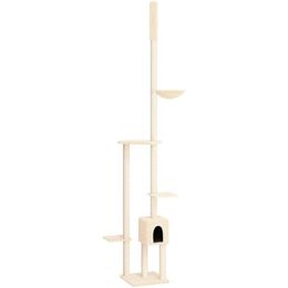 vidaXL - Kratzbaum Deckenhoch Creme 258,5-284,5 cm