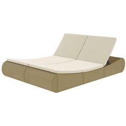 vidaXL - Outdoor-Sonneninsel Poly Rattan Beige