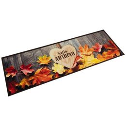 vidaXL - Küchenteppich Waschbar Herbst 45x150 cm Samt