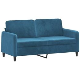 2-Sitzer-Sofa Blau 140 cm Samt vidaXL