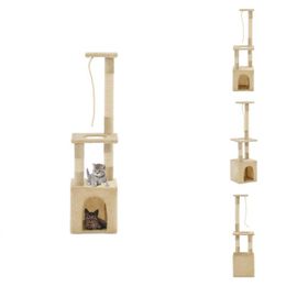 vidaXL Kratzbäume - Living Katzen-Kratzbaum mit Sisal-Kratzsäulen 109 cm Beige - Beige