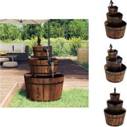 vidaXL Brunnen & Wasserfälle - Living Gartenbrunnen mit Pumpe 60x60x94 cm Massivholz Tanne - Braun