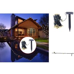 vidaXL Weihnachtsbeleuchtung - Living LED-Solar-Lichterkette Warmweiß Weihnachtsdeko