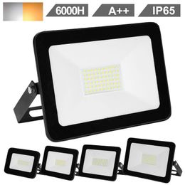 10W led Fluter Außenstrahler led Strahler Wasserdicht Flutlicht Outdoor-Sicherheitsleuchte für Garten Garage Warmweiß - Tolletour