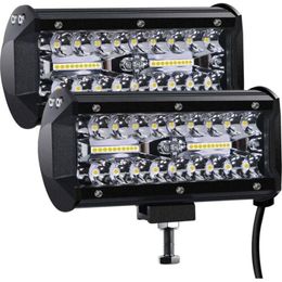 KZQ - LED-Arbeitsleuchte, 12 v, 400 w, 17,8 cm, Auto-LED-Strahler, 12 v, wasserdicht, IP67, Spot-Flut-LED-Nebelscheinwerfer, 27.000 lm,