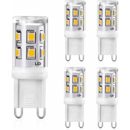 G9 led 2 w, 20 w 25 w G9-Halogen-Äquivalent, 200 lm warmweiß 3000 k, LED-Glühbirne, G9-Lampe, cri 80, 360-Grad-Winkel, ac 220–240 v, nicht dimmbar, 5