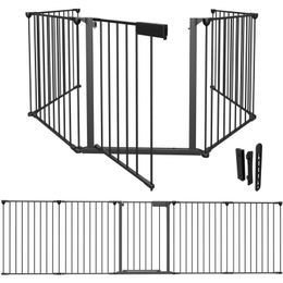 Swanew - Kaminschutzgitter 5x Kamingitter 310x75cm Kinderschutzgitter Absperrgitter Schutzgitter Ofenschutzgitter Laufstall Türschutzgitter