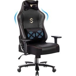 Redom - Gaming-Stuhl mit Massagefunktion, Racing-Gamer-Stuhl mit Massage-Lendenwirbelstütze, Gaming-Stuhl, 180 kg Tragkraft, 55 x 52 cm, großes