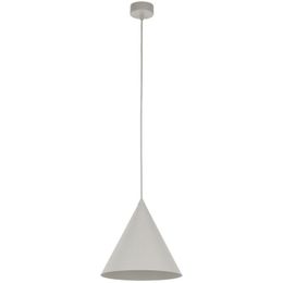 Licht-Erlebnisse Pendelleuchte Metall rund ø 25 cm h: max. 160 cm Beige E27 Retro Hängeleuchte