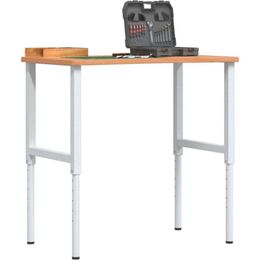 Torana - Werkbank 100x(55-60)x(71,5-98) cm Massivholz Buche