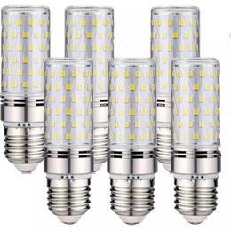 6er-Pack E27-LED-Glühbirne – 16 W, Kaltweiß, 6000 K, 1600 lm (entspricht einer 150-W-Halogenlampe), AC 200–240 V, nicht dimmbar, großer