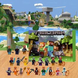 Weihnachts-Adventskalender 2024: Minecraft Blind Box Idealer Weihnachts-Adventskalender 24 Tage – Überraschungsgeschenk für Mädchen, Jungen und Kinder