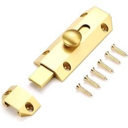 Sicherheitsriegel mit dickem Bolzen aus massivem Messing, robuster Riegel, Gold