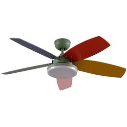 Deckenventilator mit Lampe 'Jonte' aus Metall dimmbar mit Fernbedienung für Wohnzimmer & Esszimmer von LINDBY