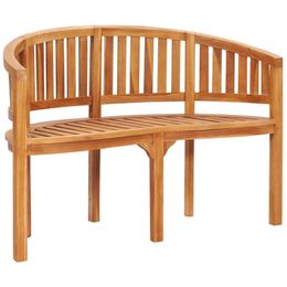 Bananenbank 120 cm Massivholz Teak vidaXL