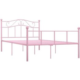 Bettgestell Rosa Metall 160x200 cm vidaXL