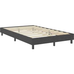 vidaXL - Boxspring-Bettgestell Grau Stoff 120x200 cm