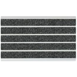 casa pura Grobfaser-Alu-Türmatte Select Mat Ribbed 50 x 80 cm - Schwarz