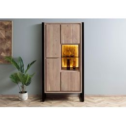Schrank Akazie / Altholz 95x40x180 natur lackiert DENVER #106