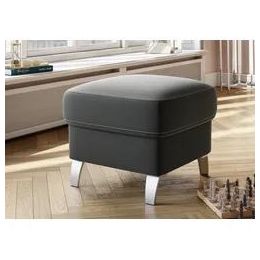 Sit & More Hocker SIT & MORE "Vincenzo", grau (anthrazit), B:58cm H:48cm T:58cm, Hocker, Polsterhocker