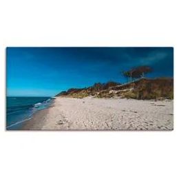 Wandbild Artland "Am Weststrand- Ostsee - Darss", blau, B:150cm H:75cm, Canvas, Leinwand, Bilder, als Leinwandbild in verschied. Größen