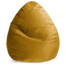 Sitzsack MAGMA HEIMTEX "BeanBag MARLA XXL", gelb (senf), B:130cm, Bezug: 100% Polyester, Sitzsäcke