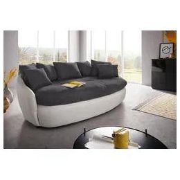 Big-Sofa Inosign "Aruba" Sofas Gr. B/H/T: 238cm x 79cm x 140cm, Microfaser-Feinstruktur, schwarz (schwarz, weiß) grosszügiges, gemütliches Megasofa XXL