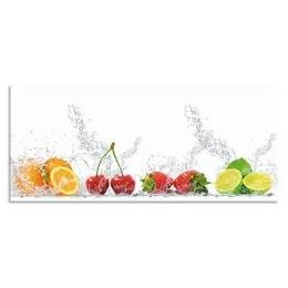 Küchenrückwand Artland "Fruchtig erfrischend gesund Fruchtmix", bunt, B:140cm H:60cm, Aluminium, Spritzschutzwände, Alu Spritzschutz mit Klebeband, einfache Montage