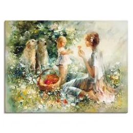 Wandbild Artland "Picknick", beige (naturfarben), B:120cm H:90cm, Canvas, Leinwand, Bilder, als Leinwandbild, Poster, Wandaufkleber in verschied. Größen