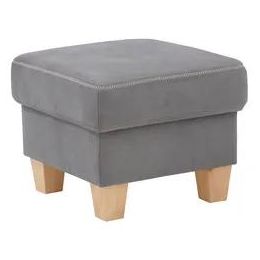 Hocker Home Affaire "Soleo" Gr. B/H/T: 60cm x 47cm x 60cm, Luxus-Microfaser ALTARA NUBUCK, grau (steel) Sitzhocker Hocker passend zum "Solea"-Ecksofa