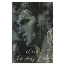 Wandbild Artland "Elvis the King", grün, B:80cm H:120cm, Bilder, als Alubild, Outdoorbild, Leinwandbild, Poster, Wandaufkleber