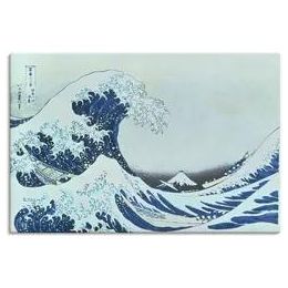 Wandbild Artland "Die grosse Welle von Kanagawa. 1831", blau, B:120cm H:80cm, Bilder, als Alubild, Outdoorbild, Leinwandbild, Poster, Wandaufkleber