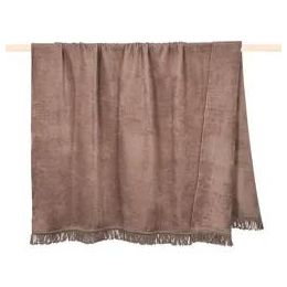 Wohndecke Pad "SYDNEY", grau (taupe), B:150cm L:200cm, Mischgewebe, Wohndecken, Made in Europe, Kuscheldecke