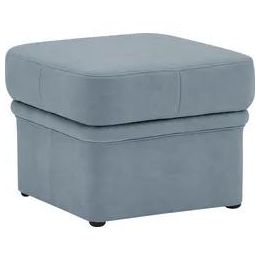 Hocker VILLA BECK "Lugano" Gr. B/H: 58cm x 45,5cm, Microfaser, blau (16 steel) Fußhocker Polsterhocker mit aufklappbarer Sitzfläche, Sitzhöhe 46 cm