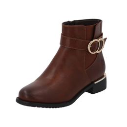 Palado Ankle Boots 'Shiburo' Damen Gr&ouml;&szlig;e 41 braun / gold / schwarz Winterschuhe