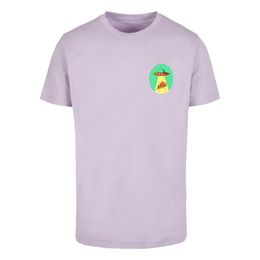 Mister Tee Shirt 'Ufo Pizza' Herren Gr&ouml;&szlig;e XS braun / gelb / gr&uuml;n / lila