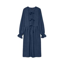 V&eacute;ro Moda VERO MODA Blusenkleid 'MELANEY' Damen Gr&ouml;&szlig;e 36 blue denim Winterkleid