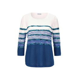 GOLDNER Pullover Damen Gr&ouml;&szlig;e XL royalblau / wei&szlig;