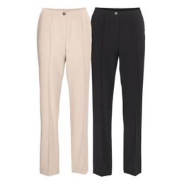 GOLDNER Pants female Beige, Black size 56