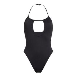 Calvin Klein Swimwear Badeanzug 'PLUNGE' Damen Größe L schwarz