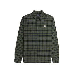 Fred Perry Hemd Herren Gr&ouml;&szlig;e XL grau / gr&uuml;n / schwarz