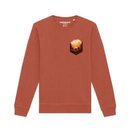 Watapparel Sweatshirt Damen Gr&ouml;&szlig;e S hellbraun / gelb / orange