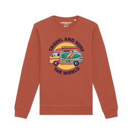 Watapparel Sweatshirt 'Travel and surf' male Brown size L