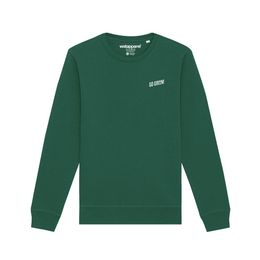 Watapparel Sweatshirt 'Go Green' Damen Gr&ouml;&szlig;e 5XL dunkelgr&uuml;n / wei&szlig;